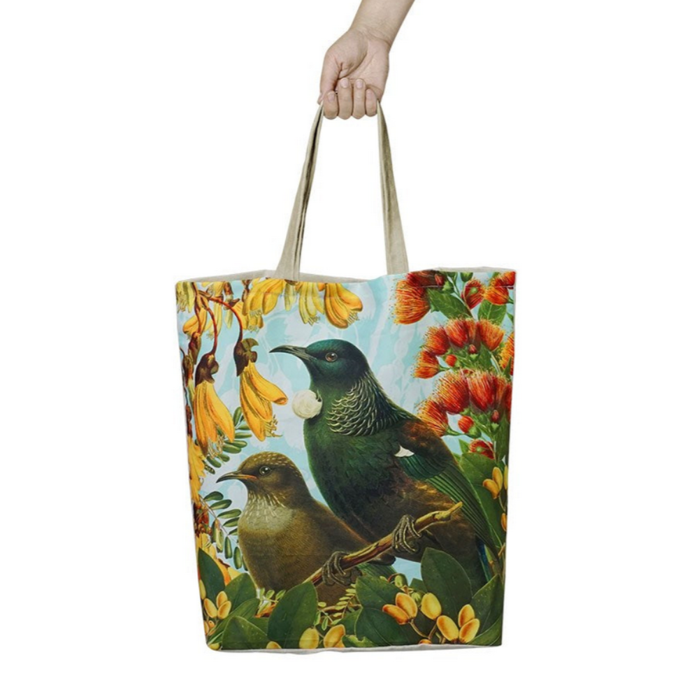 Botanical Tui Shopping Bag – The Red Dog Gift Shop NZ