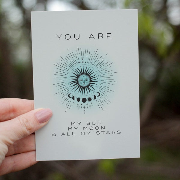 Card - Sun Moon Stars – The Red Dog Gift Shop NZ